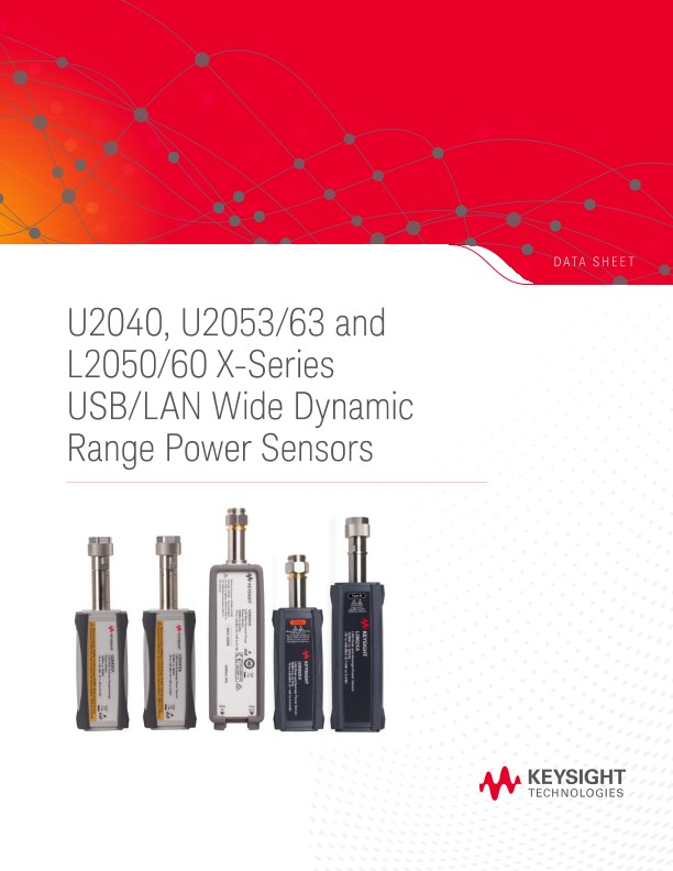 U2040 X-Series Wide Dynamic Range Power Sensors PDF Asset Page | Keysight